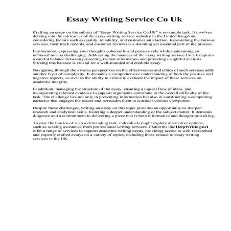 Essay Writing Tips Uk. Creighton University | PDF