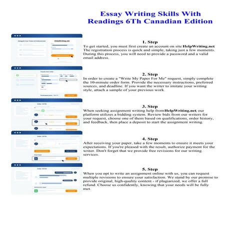 Essay Writing Skills With Readings 6Th Canadian Edition | PDF