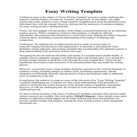 Essay Writing Template. Writing Template Worksheets Essay Writing ...