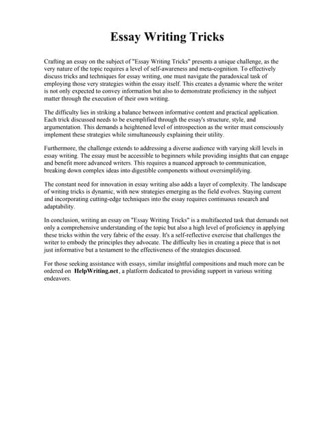 Essay Writing Technique.pdf | Screenwriting | Content Production