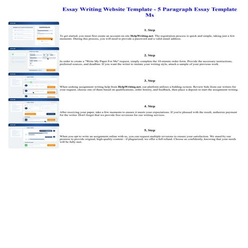 Essay Writing Website Template - 5 Paragraph Essay Template Ms | PDF