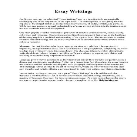 Editorial Essay Sample. University of Denver | PDF