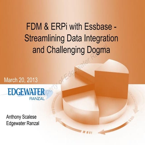 FDM & ERPi with Essbase - Streamlining Data Integration and Challenging Dogma | PPT