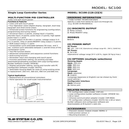 SINGLE LOOP CONTROLLER SERIES | PDF