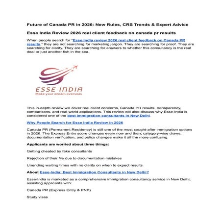 esse india review 2026 real client feedback on canada pr results.pdf