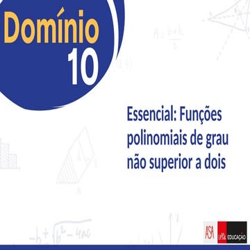 Essencial_ Funções polinomiais de grau não superior a dois.ppsx