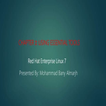 [Arabic] Essential tools in Linux | PPTX