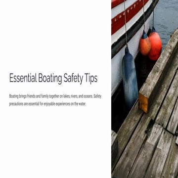 Essential Boating Safety precaution as summer approaches | PDF
