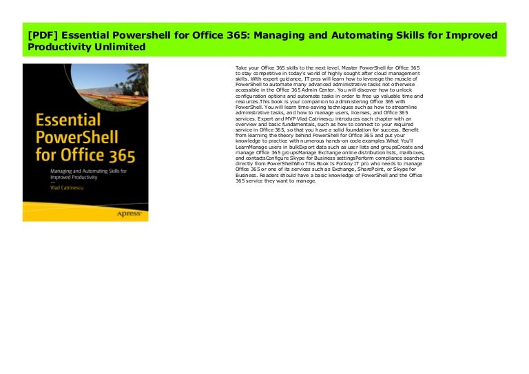 admin office 365 powershell