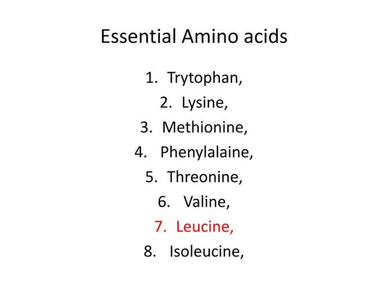 Essential amino acid | PPTX