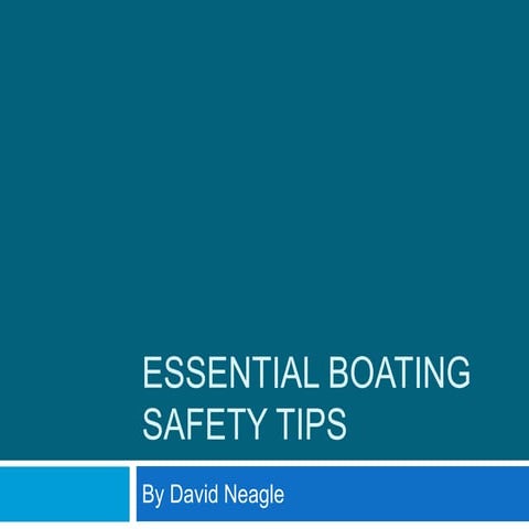 Essential Boating Safety precaution as summer approaches | PDF