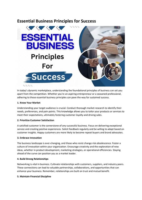 Business_Principles_Presentation - core principles | PPTX
