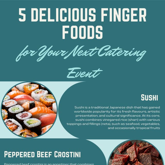 5 Delicious Finger Foods for Your Next Catering Event | PDF