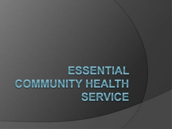 Community health centre organization and functions | PDF