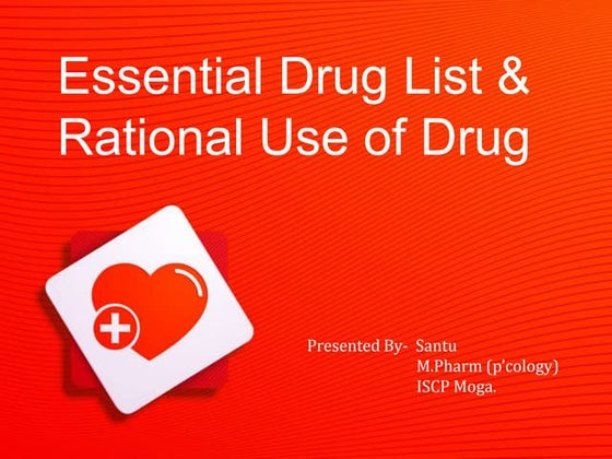 Essential medicine list | PPT