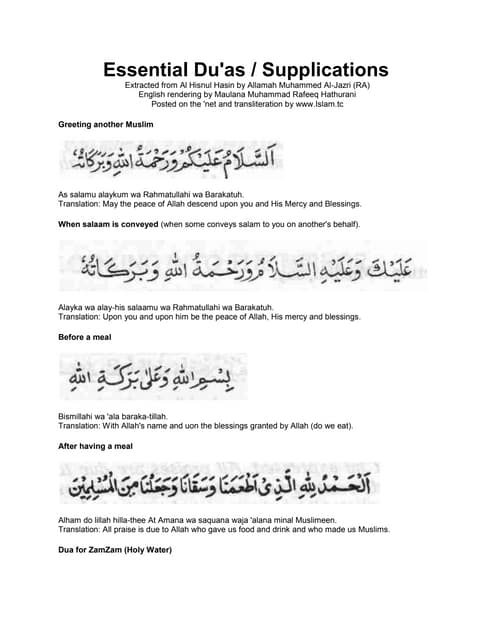 Daily duas pdf | PDF | Islam | Religion & Spirituality