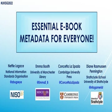 Essential E-Book Metadata for Everyone! | PDF