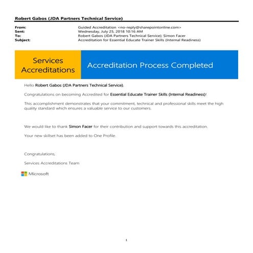 Microsoft Essential Educate Trainer (internal certification) | PDF