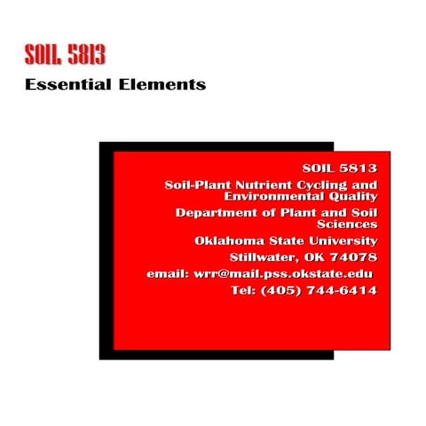 Essential nutrient for plants and their major role | PPT