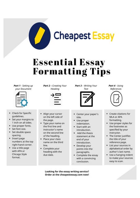 Essential Essay Formatting Tips Pdf