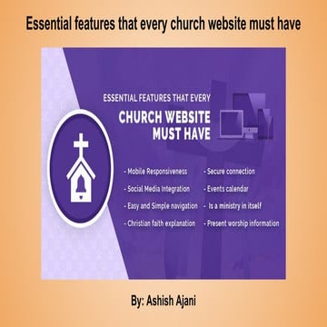 Essential Features To Build A Good And Powerful Church Website | PPT