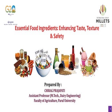 Essential Food Ingredients Enhancing Taste, Texture & Safety_Slide ...