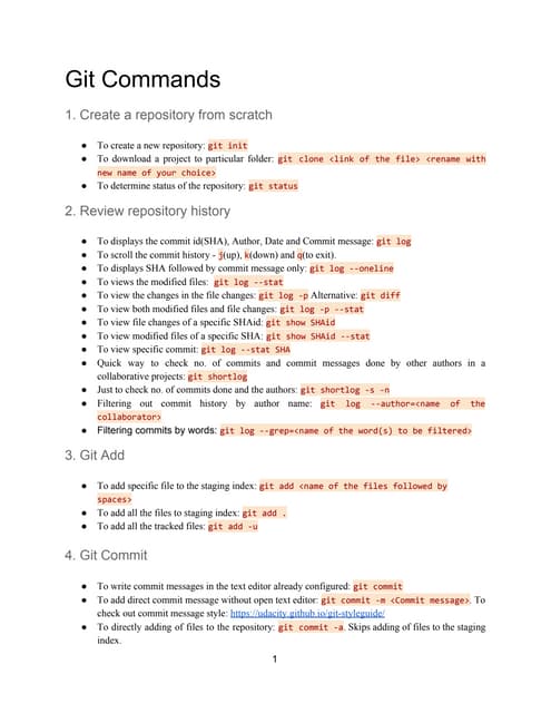 Essential Git And Github Commands Pdf Operating Systems Computer Software And Applications