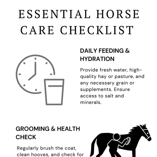Essential Horse Care Checklist - CAMEO UK | PDF