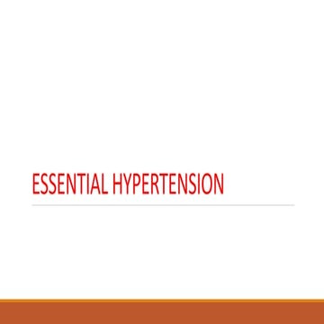 Essential hypertension | PPTX | Heart and Cardiovascular Diseases ...