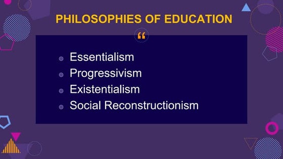 1. Philosophical Thoughts on Education.pptx | Education
