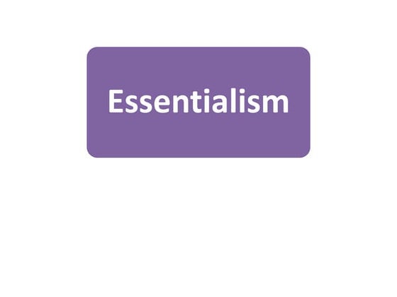 Essentialism | PPT