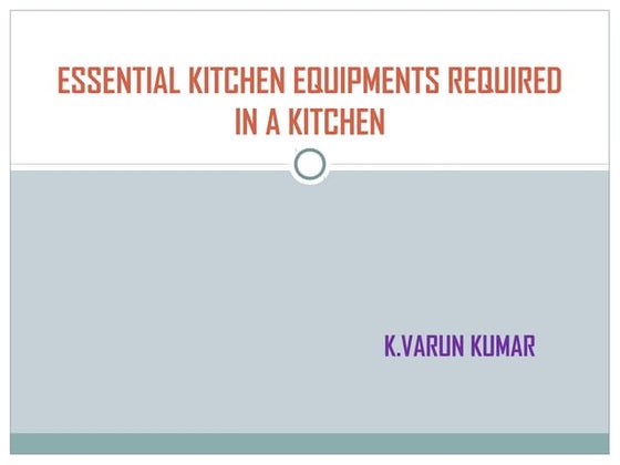 Cookery 7/8 Lesson 1: Basic Kitchen Tools and Equipment | PPTX ...