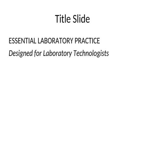 Essential Laboratory Practice: Mastering Efficient and Reliable Lab ...