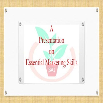 Marketing skills presentation | PPT
