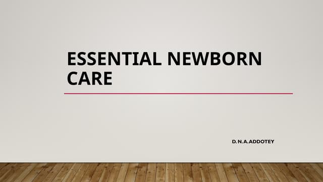 NEWBORN CARE | PPT