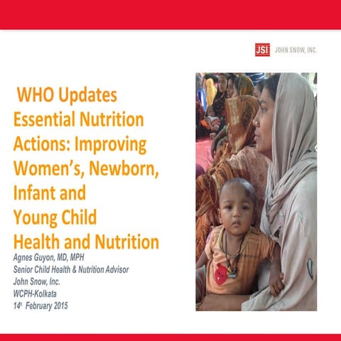 Essential Nutrition Actions (ENA) Update - India RMNCH conference, Feb ...