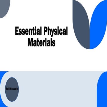 Essential Physical Materials.pptx personal perotective equipments (PPE ...