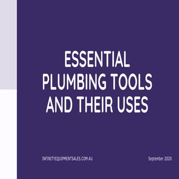 Essential plumbing tools and their uses | PDF