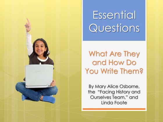 Jumpstart essential questions | PPT