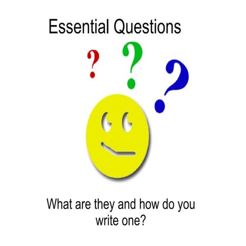 Essential Questions for Students | PPT | Educational Assessment | Education