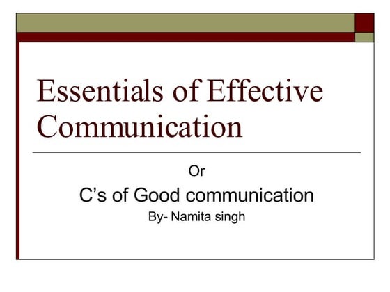 7 c's of communication | PPT