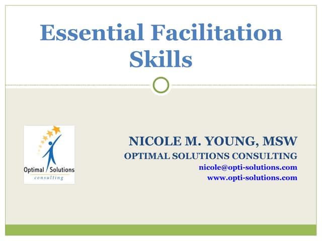 Basic facilitation skills | PPTX