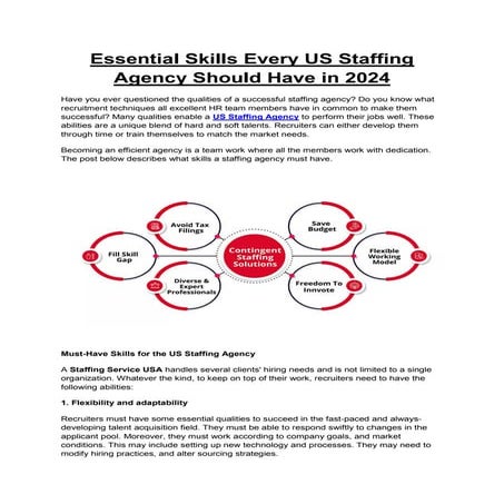 Essential Skills Every US Staffing Agency Should Have In 2024 | PDF