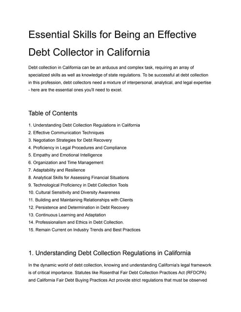 debt collection strategies | PDF | Legal Services Industry | Industries
