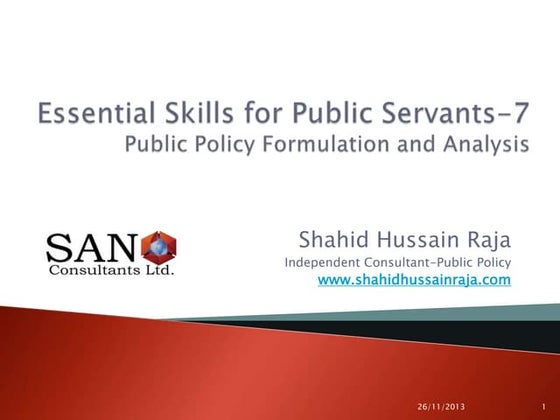 Public Policy Formulation - Process and Tools | PPT