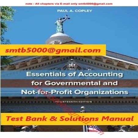 Essentials of Accounting for Governmental and Not-for-Profit ...