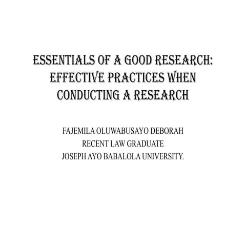 ESSENTIALS OF A GOOD RESEARCH AND TWO.pptx