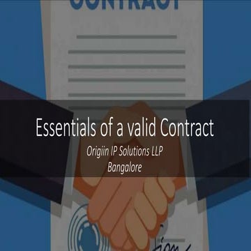 Essentials of a valid contract | PPT