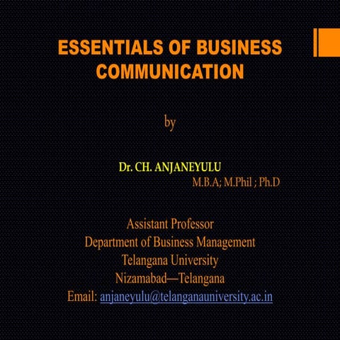 ESSENTIALS OF BUSINESS COMMUNICATION | PPTX
