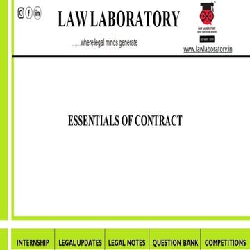 Essentials of Contract | PPTX